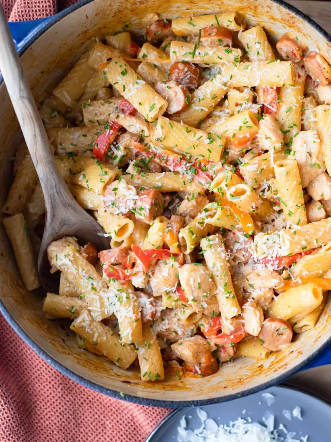 One-Pot Cajun Chicken Pasta - The Hangry Economist